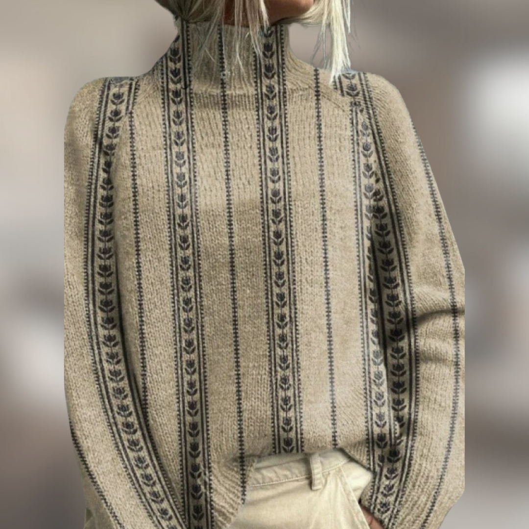 Alexandra™ | Chic Roll Neck Sweater with Elegant Design – Vivid-Melbourne